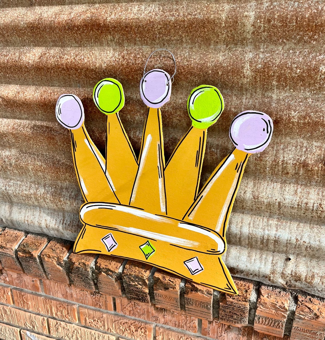 Mardi Gras Crown Door Hanger, Mardi Gras Sign, Crown Door Hanger, Mardi ...