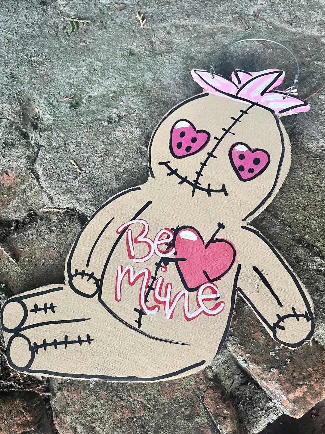 Voodoo Doll Wreath, Voodoo Doll Sign, Valentines Day Sign, Voodoo Doll ...