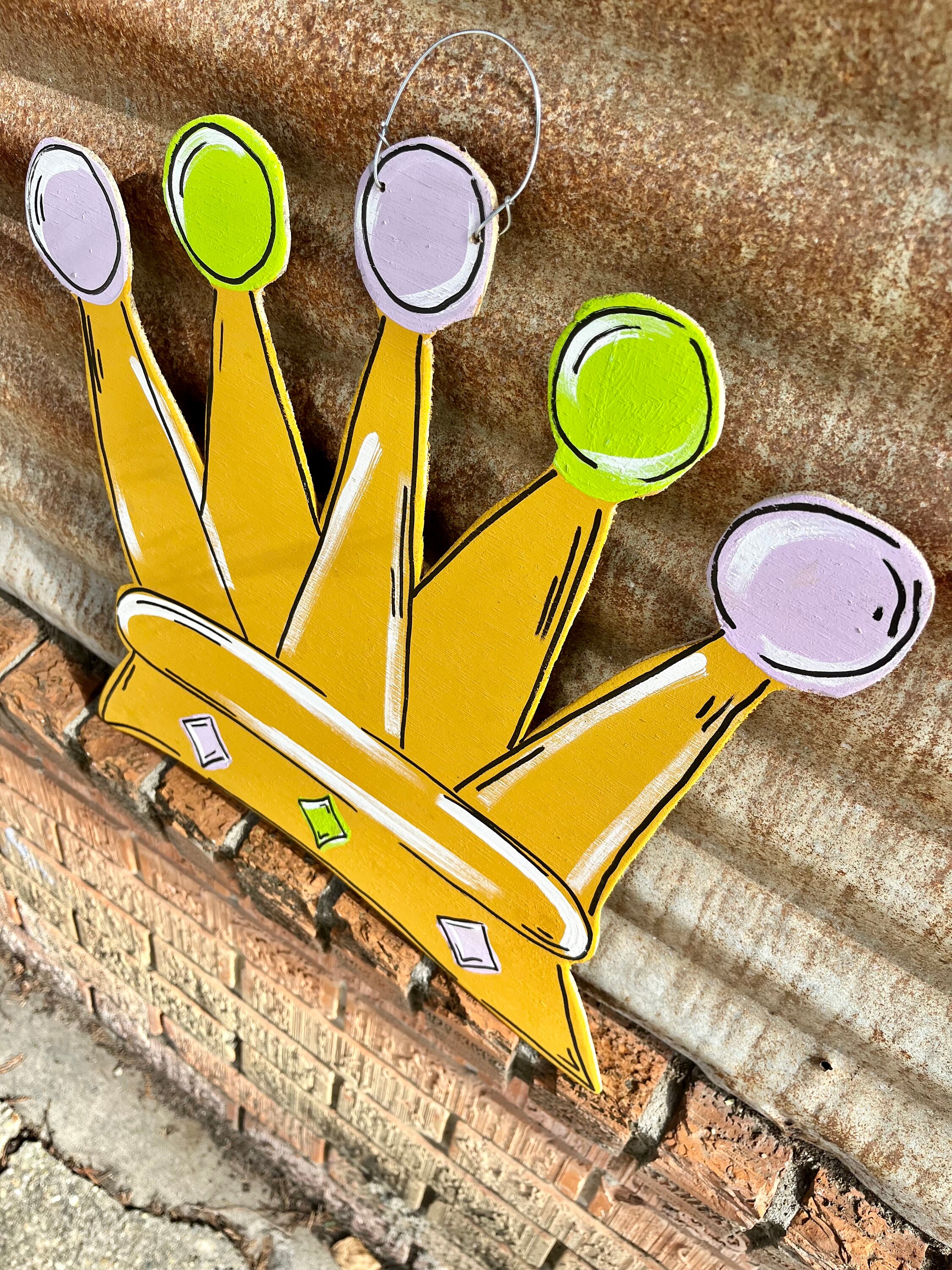 Mardi Gras Crown Door Hanger, Mardi Gras Sign, Crown Door Hanger, Mardi ...