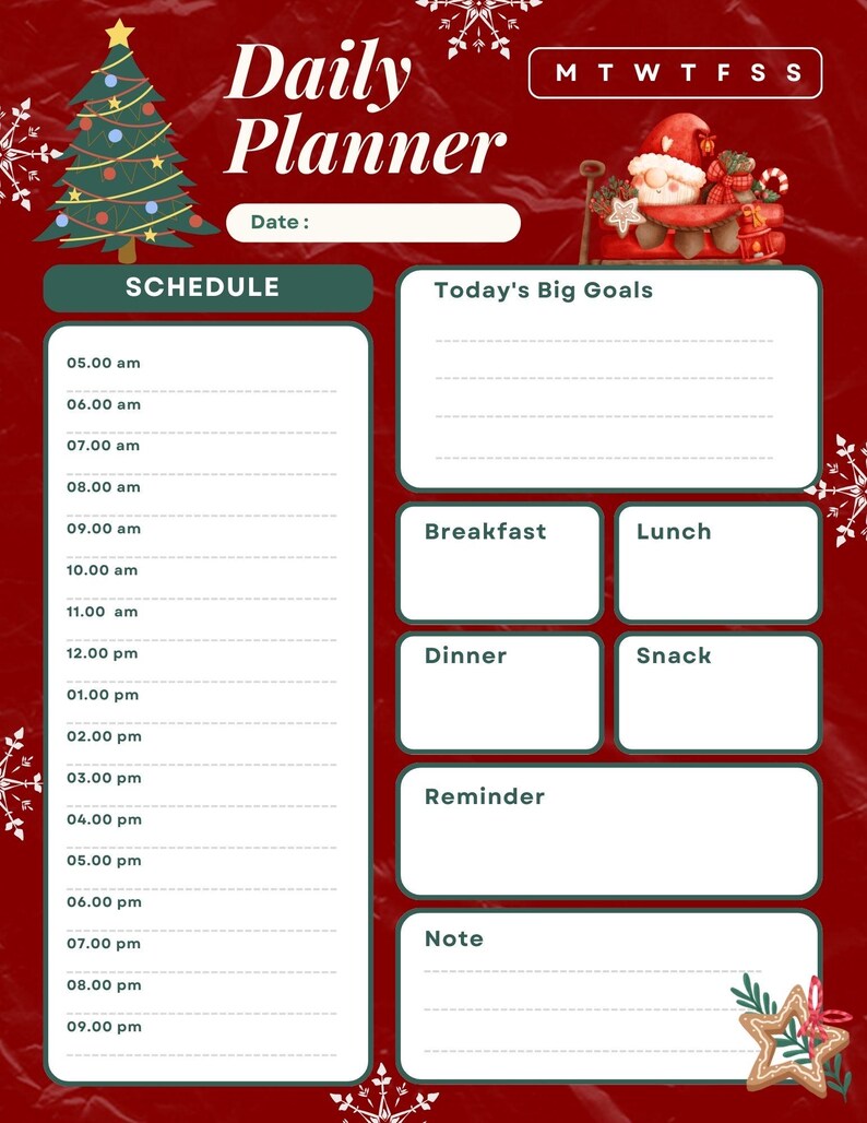 Christmas Weekly Planner for a Smooth and Beautiful Christmas Week - Etsy