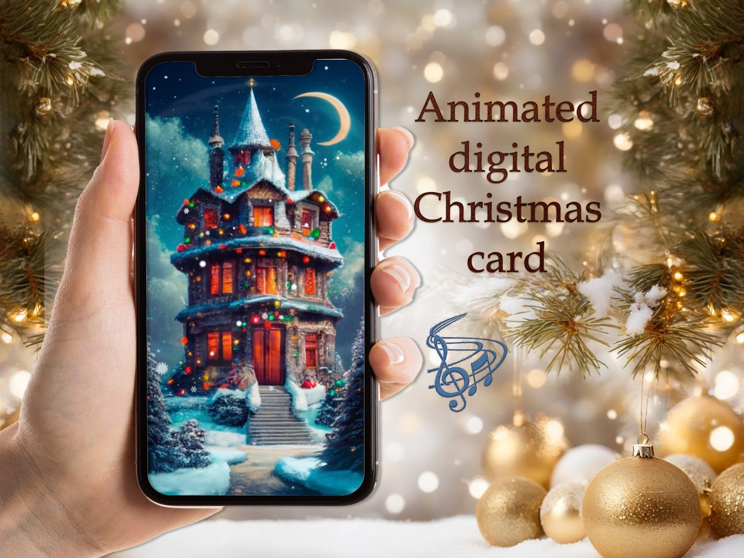 Magical Animated Christmas Card Digital Festive Greeting for - Etsy