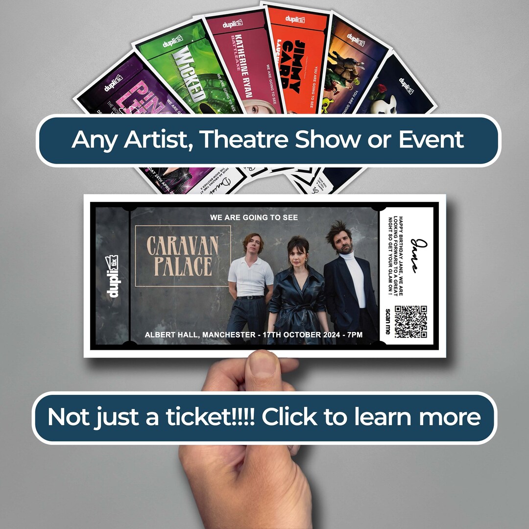 Physical High-gloss Concert Ticket Keepsake Includes Free Count-down ...