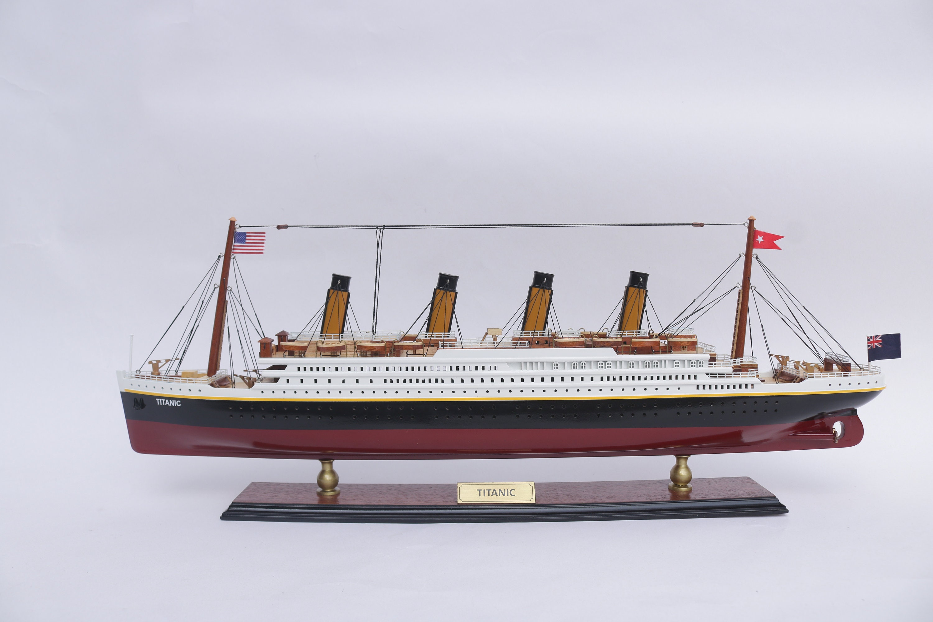 RMS Titanic Ship Model Handcrafted Wooden Cruise Models, Tall Ships ...