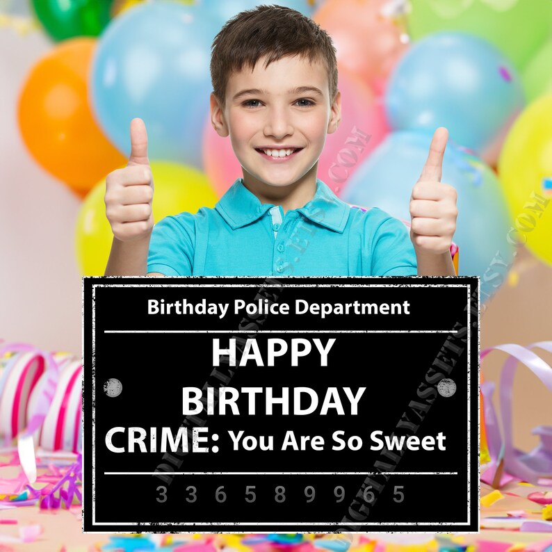 DIY Mugshot Sign Template: Editable Party Photo Prop (PDF) - Etsy