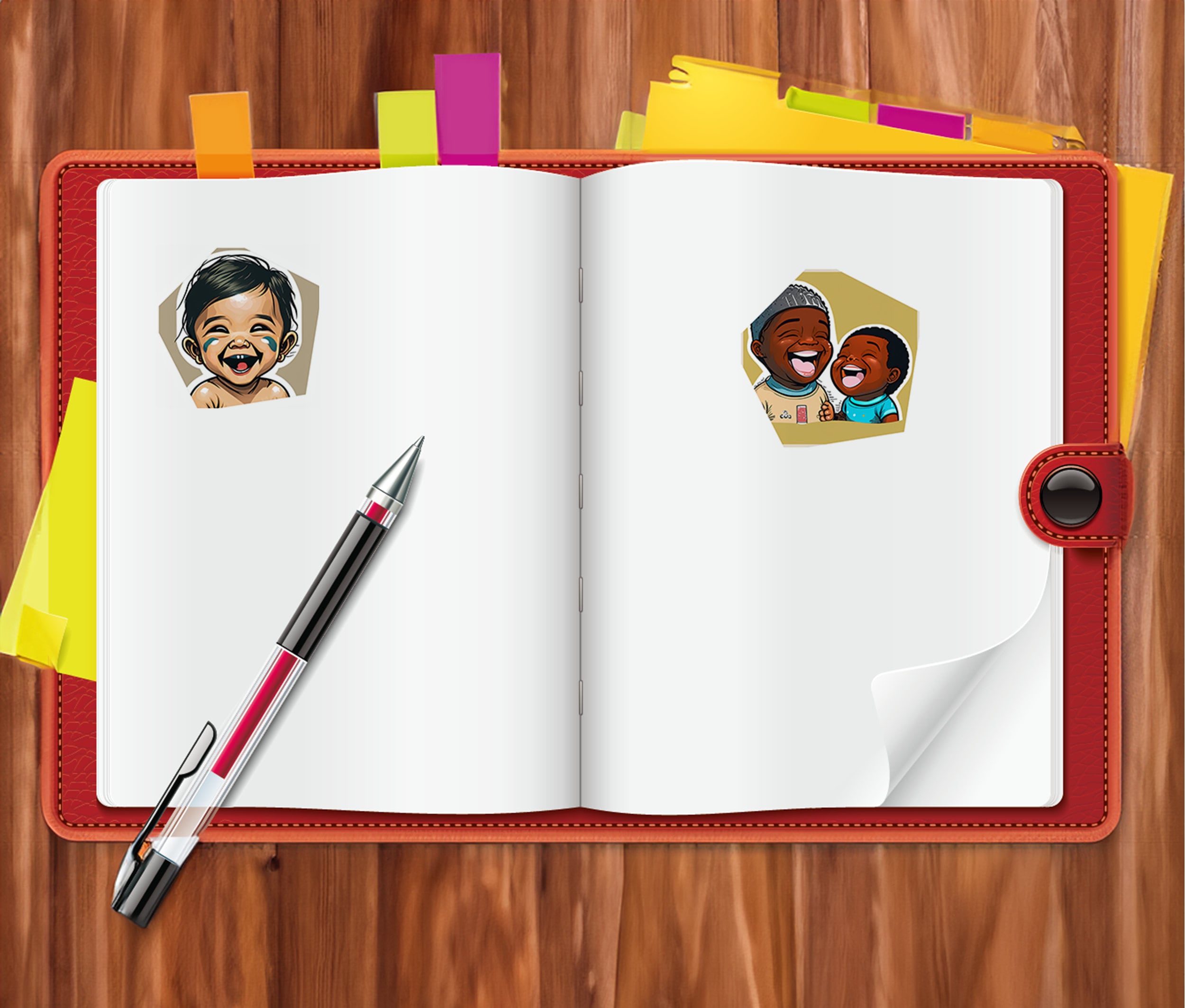 PRINT & CUT Sticker, Sticker Sheet Template, PDF, Cute Babies, for ...