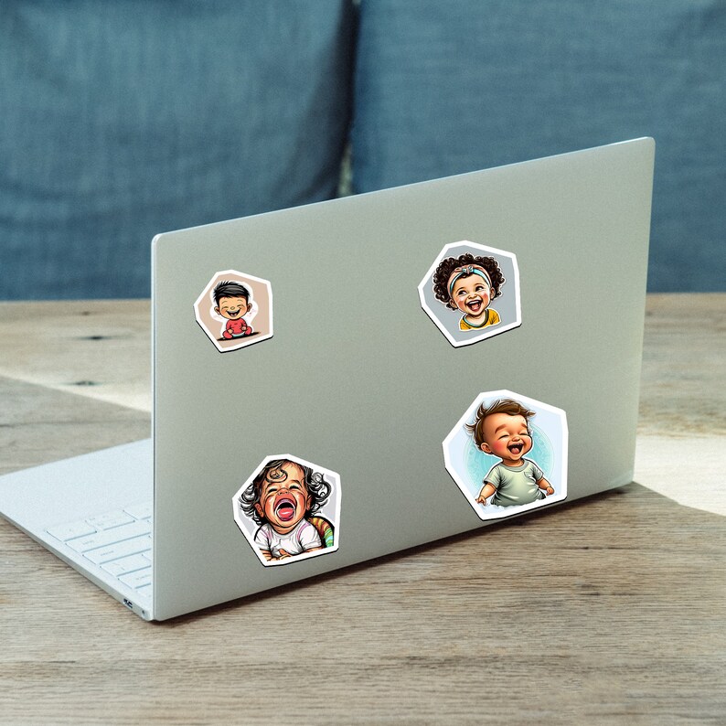 PRINT & CUT Sticker, Sticker Sheet Template, PDF, Cute Babies, for ...