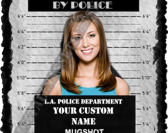Mugshot Backdrop and Mugshot Sign,image & Text Personalized ...