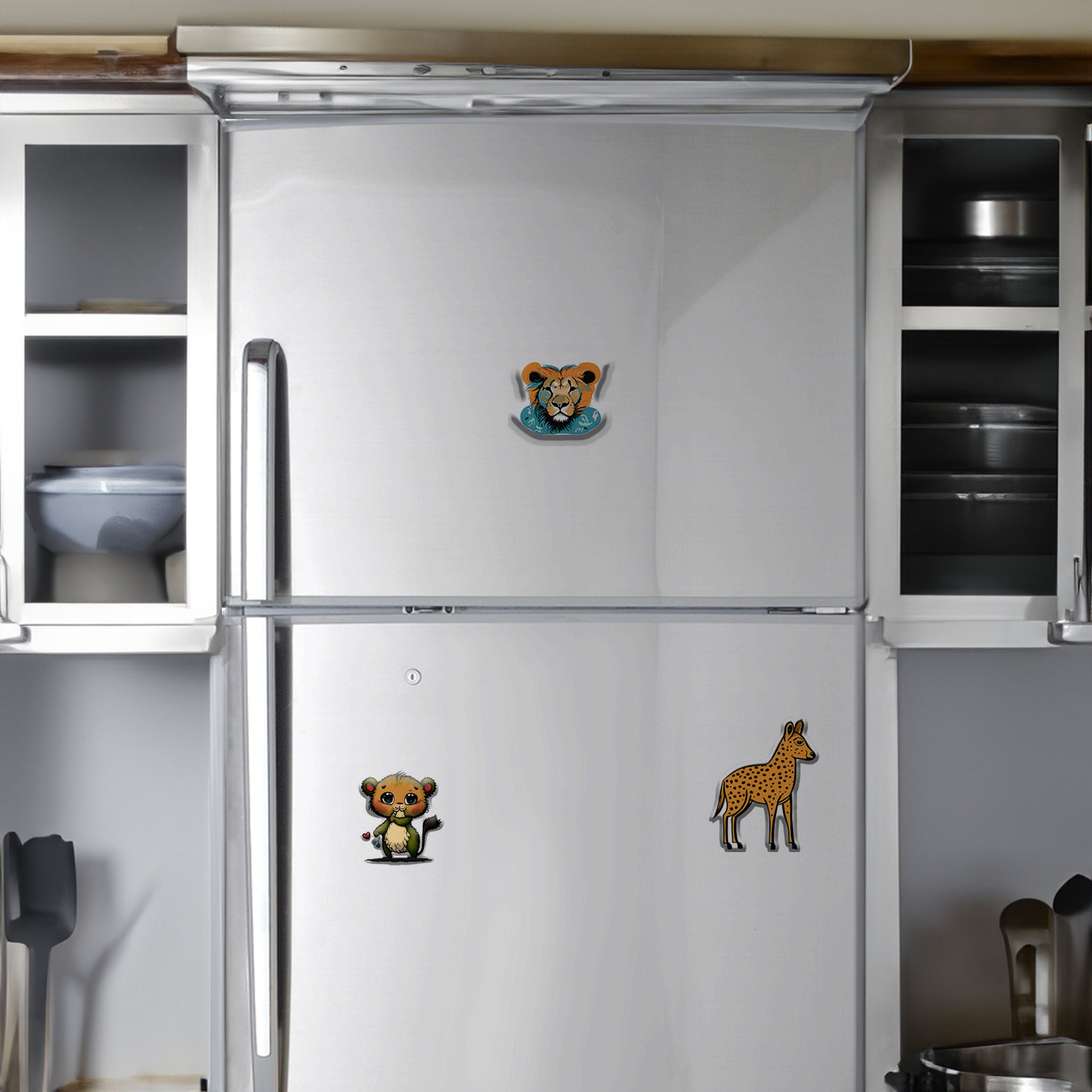 PRINT & CUT Sticker, Sticker Sheet Template, PNG, Cute Animals, for ...