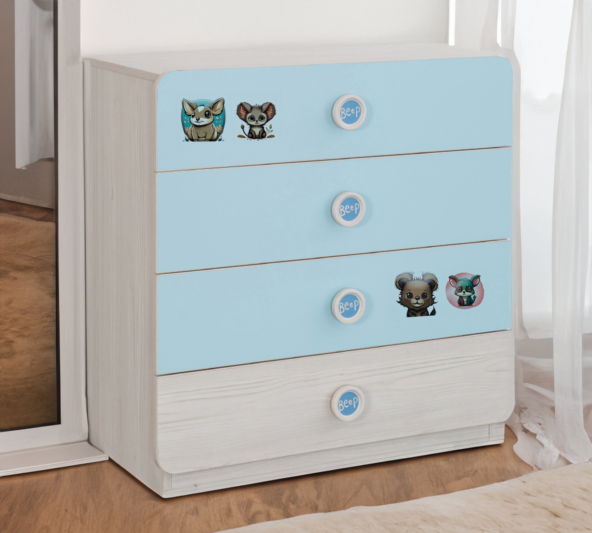 PRINT & CUT Sticker, Sticker Sheet Template, PNG, Cute Animals, for ...