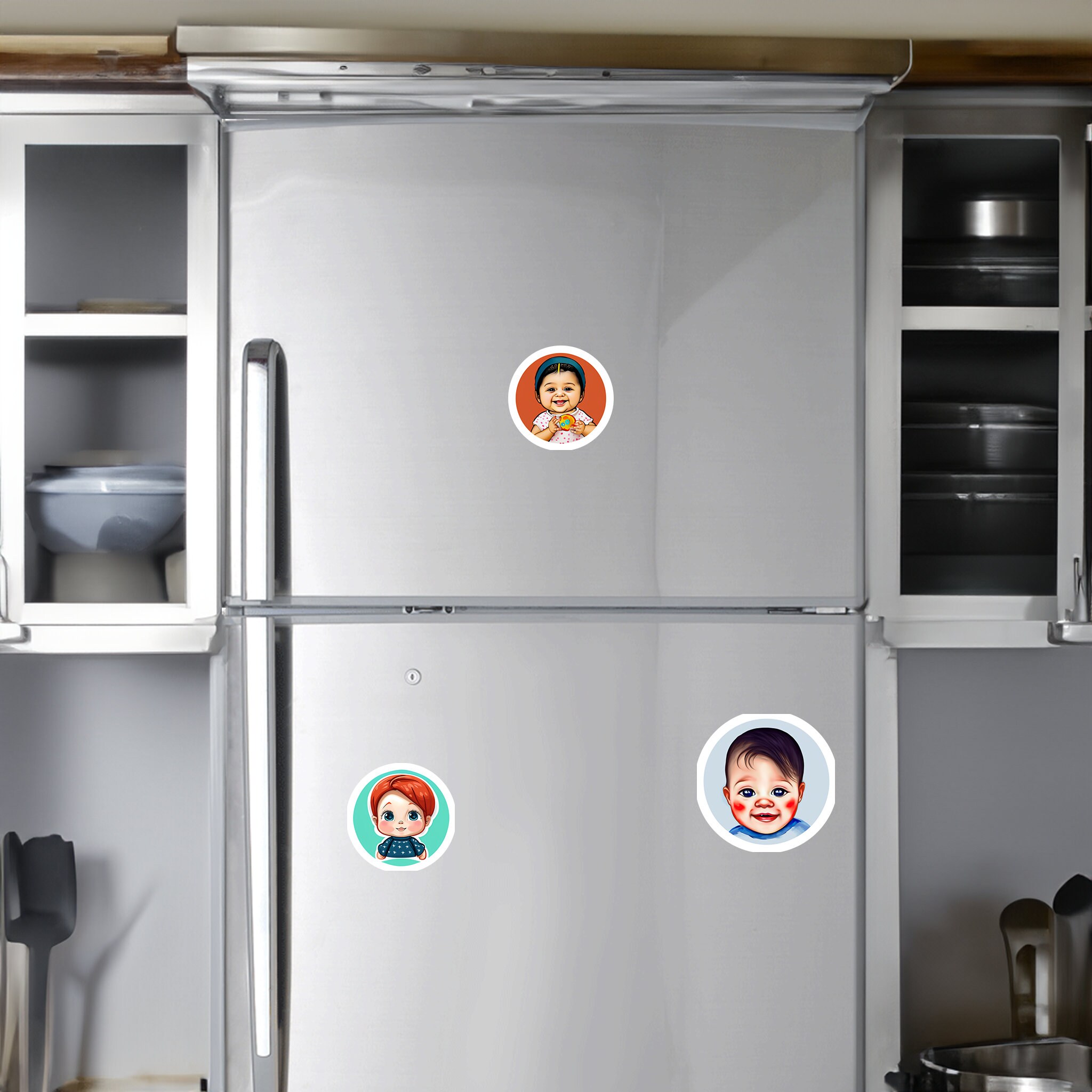 PRINT & CUT Sticker, Sticker Sheet Template, PDF, Cute Babies, for ...