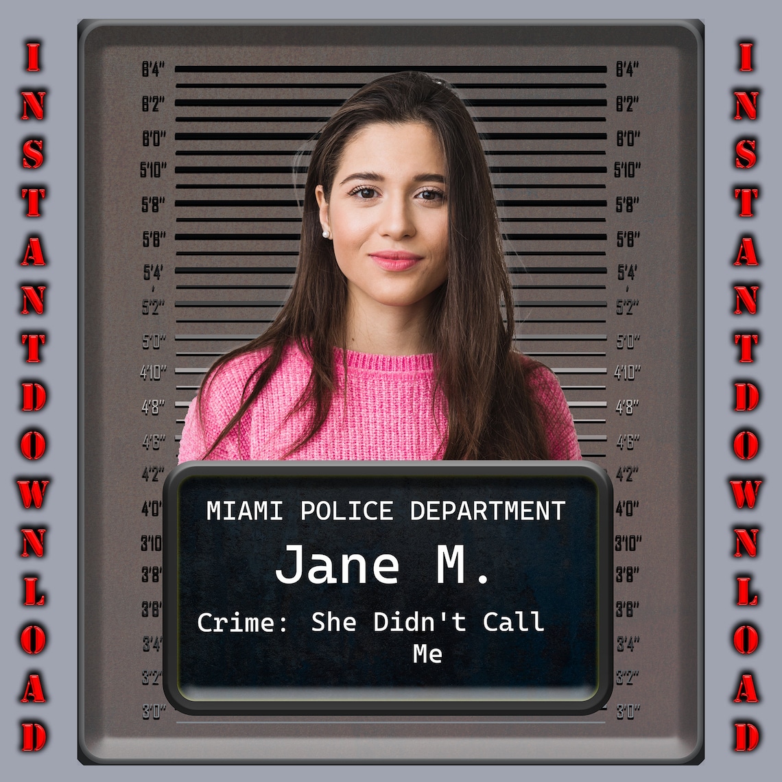 Mugshot Backdrop and Mugshot Sign,image & Text Personalized ...