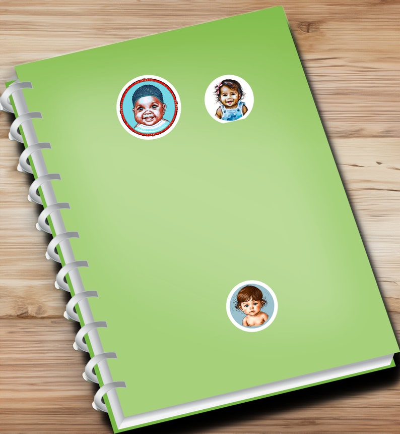 PRINT & CUT Sticker, Sticker Sheet Template, PDF, Cute Babies, for ...