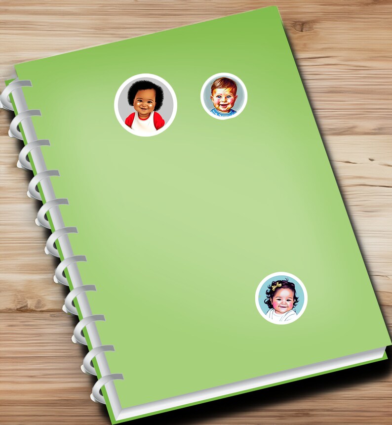 PRINT & CUT Sticker, Sticker Sheet Template, PDF, Cute Babies, for ...