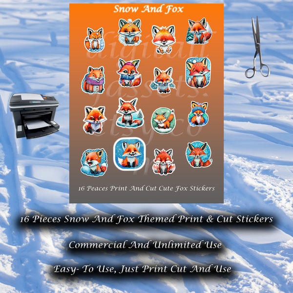 Fox Sticker - Etsy