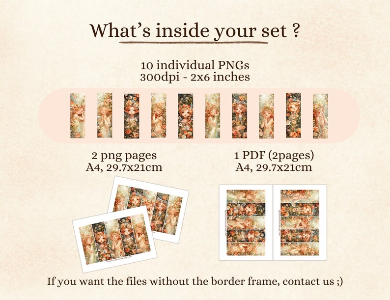 Sweet Fairies Printable Bookmarks for Book Lovers, Spring Fantasy ...