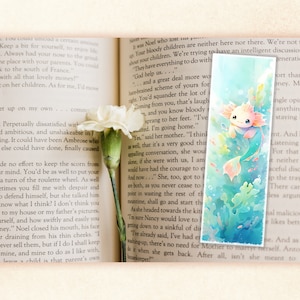Cute Axolotls Printable Bookmarks for Book Lovers, Adorable Sea Animals ...