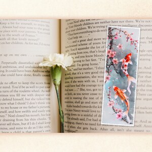 Spring Koi Fish Printable Bookmarks for Book Lovers, Japanese Spring ...
