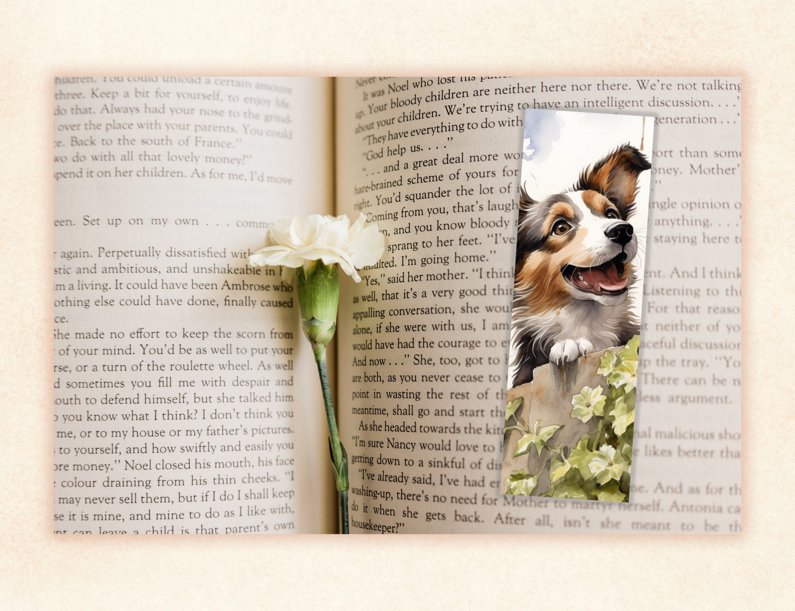 Dogs Peeking Out Printable Bookmarks for Book Lovers, Cute Dogs Playing ...