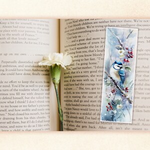 Winter Bird Printable Bookmarks for Book Lovers, Floral Birds Design ...