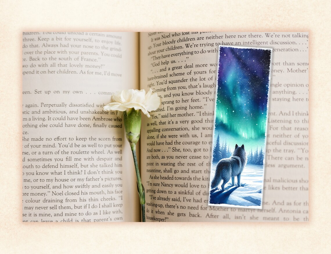 Arctic Wolves Printable Bookmarks for Book Lovers, Winter Animal for ...