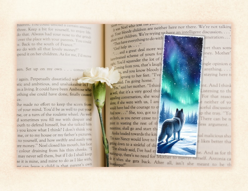 Arctic Wolves Printable Bookmarks for Book Lovers, Winter Animal for ...