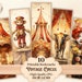 Vintage Circus Printable Bookmarks for Book Lovers, Pierrot Elephant ...