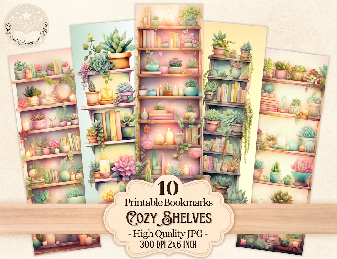 Cozy Shelves Printable Bookmarks for Book Lovers, Winter Reading ...