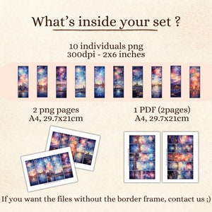 Night Fireworks Printable Bookmarks for Book Lovers, Happy New Year ...