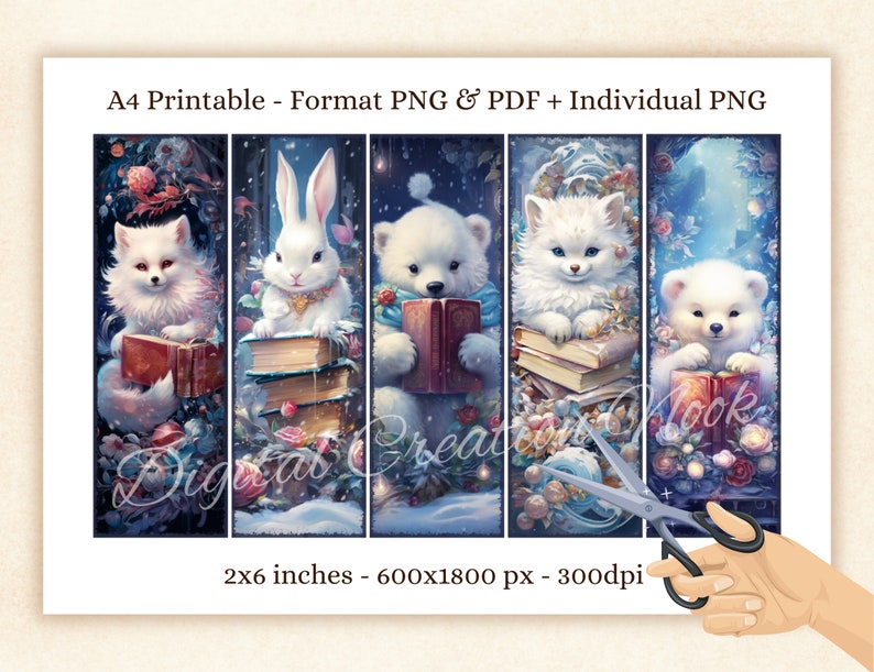 Winter Reading Printable Bookmarks for Book Lovers, Christmas Whimsical ...