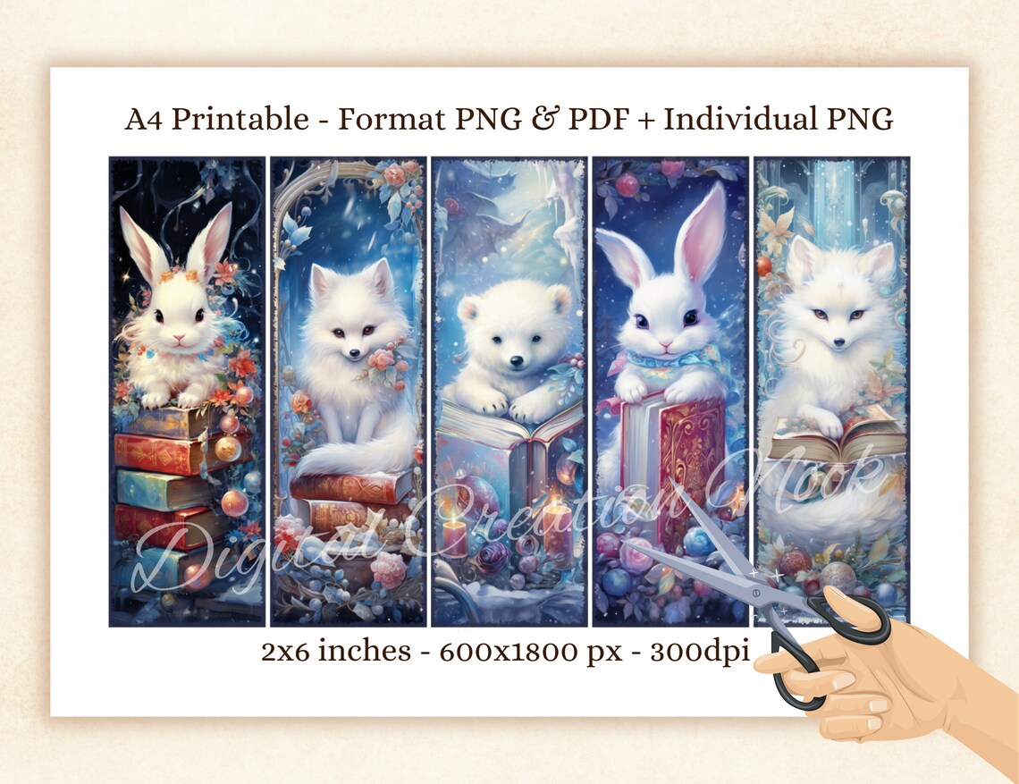 Winter Reading Printable Bookmarks for Book Lovers, Christmas Whimsical ...