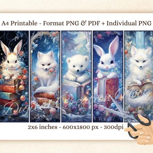 Winter Reading Printable Bookmarks for Book Lovers, Christmas Whimsical ...