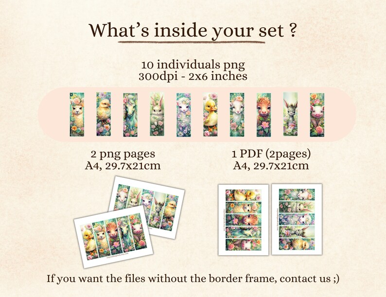 Cute Farm Animals Printable Bookmarks for Book Lovers Happy - Etsy