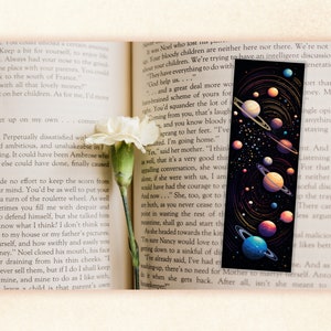 Colorful Planets Printable Bookmarks for Book Lovers, Space Designs ...