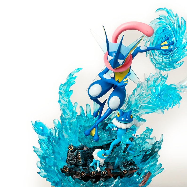 Greninja Figure Pokémon Froakie Figure for Gift With Leds - Etsy