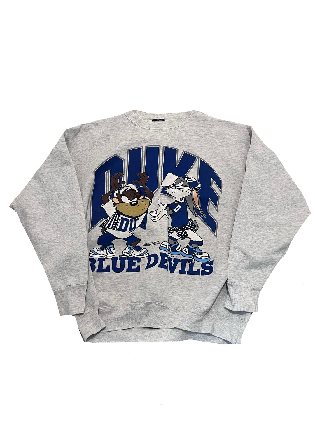 Vintage Duke Looney Tunes Taz and Bugs Bunny Sweatshirt Fits L 90s - Etsy