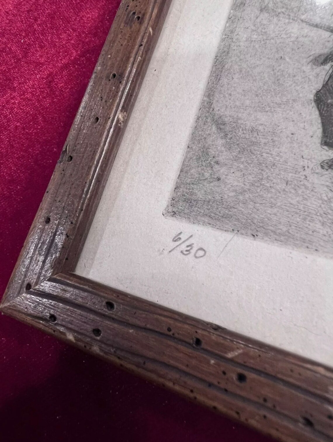 Antique Man With Wagon Etching Rare Miriam Bransky /40 Maryland Artist ...