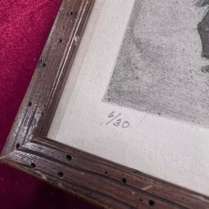 Antique Man With Wagon Etching Rare Miriam Bransky /40 Maryland Artist ...