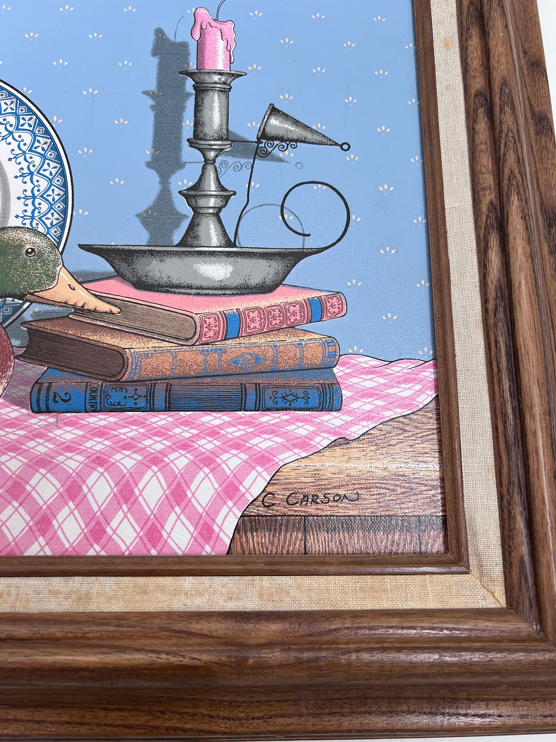 Vintage C Carson Duck Painting - Etsy