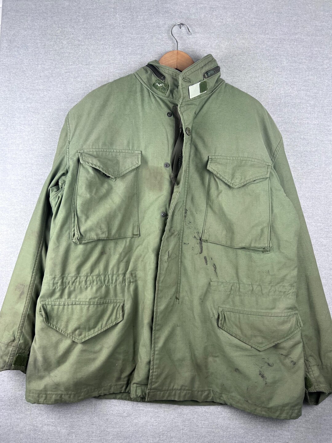 VINTAGE M65 Jacket Regular Green OG 107 Parka Hooded Size Large - Etsy