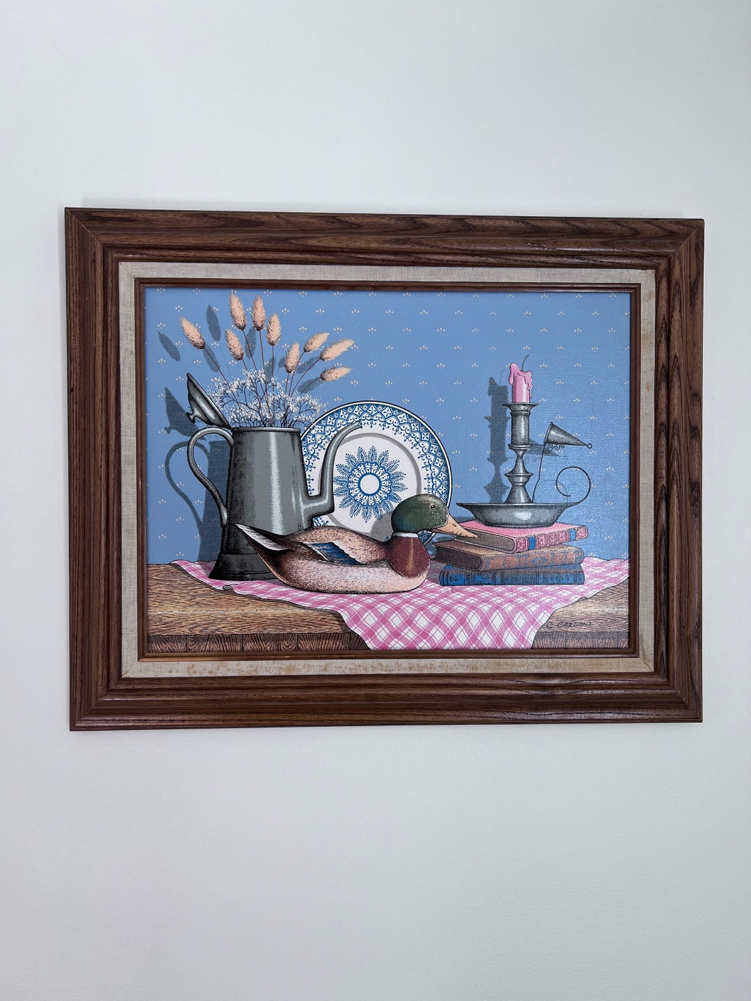 Vintage C Carson Duck Painting - Etsy