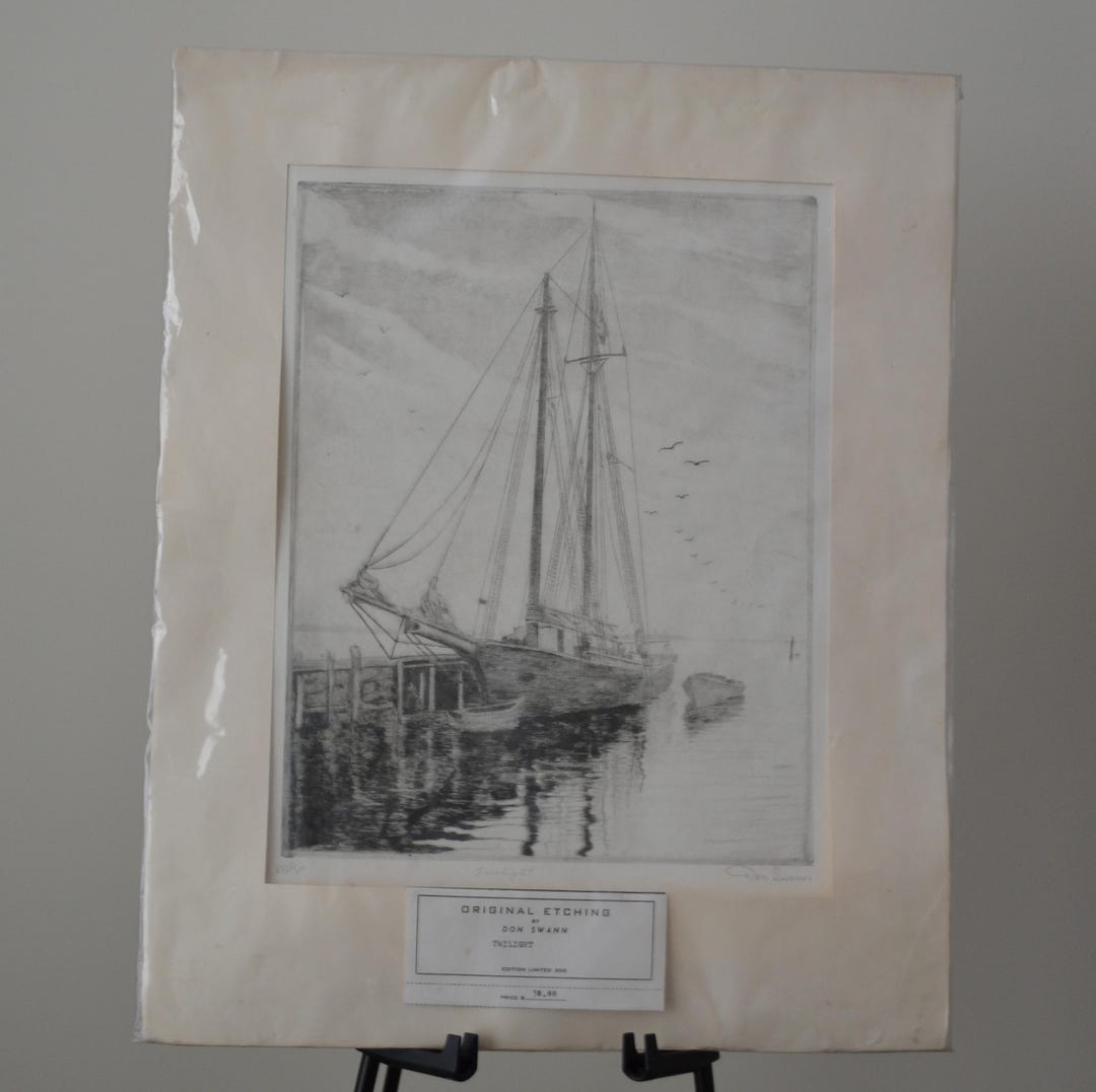 Don Swann, Twilight, Original Etching, Signed and Numbered - Etsy