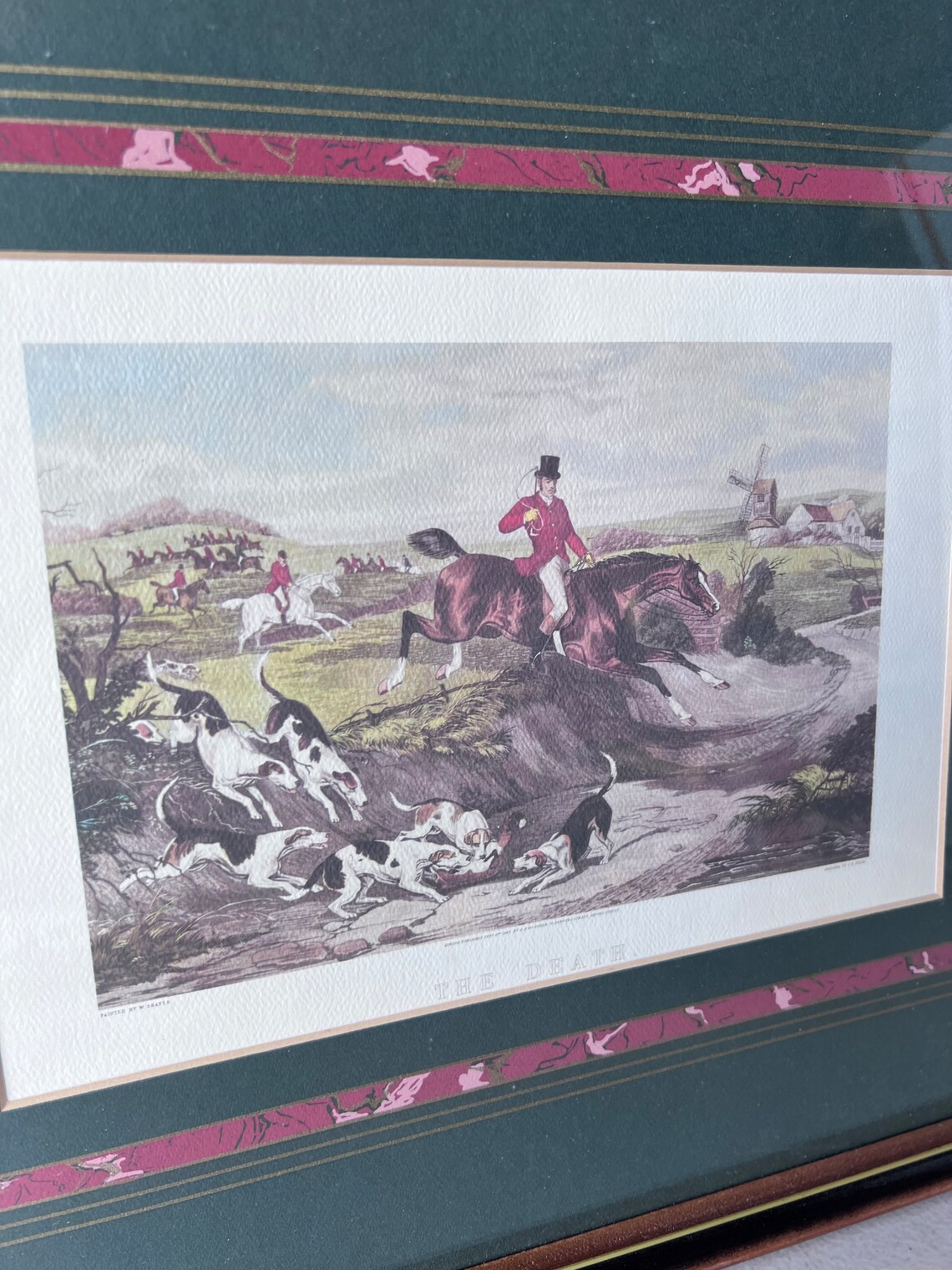 Vintage Fox Hunt Print Medium Sized - Etsy
