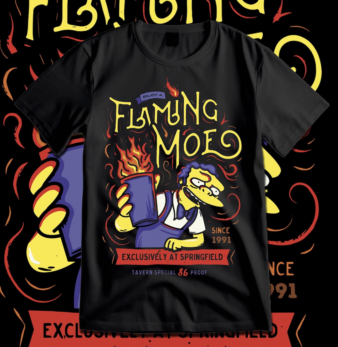 Design for DTF Halftone MOE Simpsons - Etsy