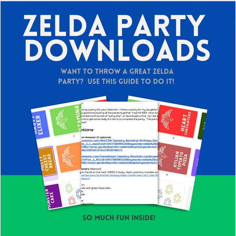Complete Zelda Party Guide and Downloads - Etsy