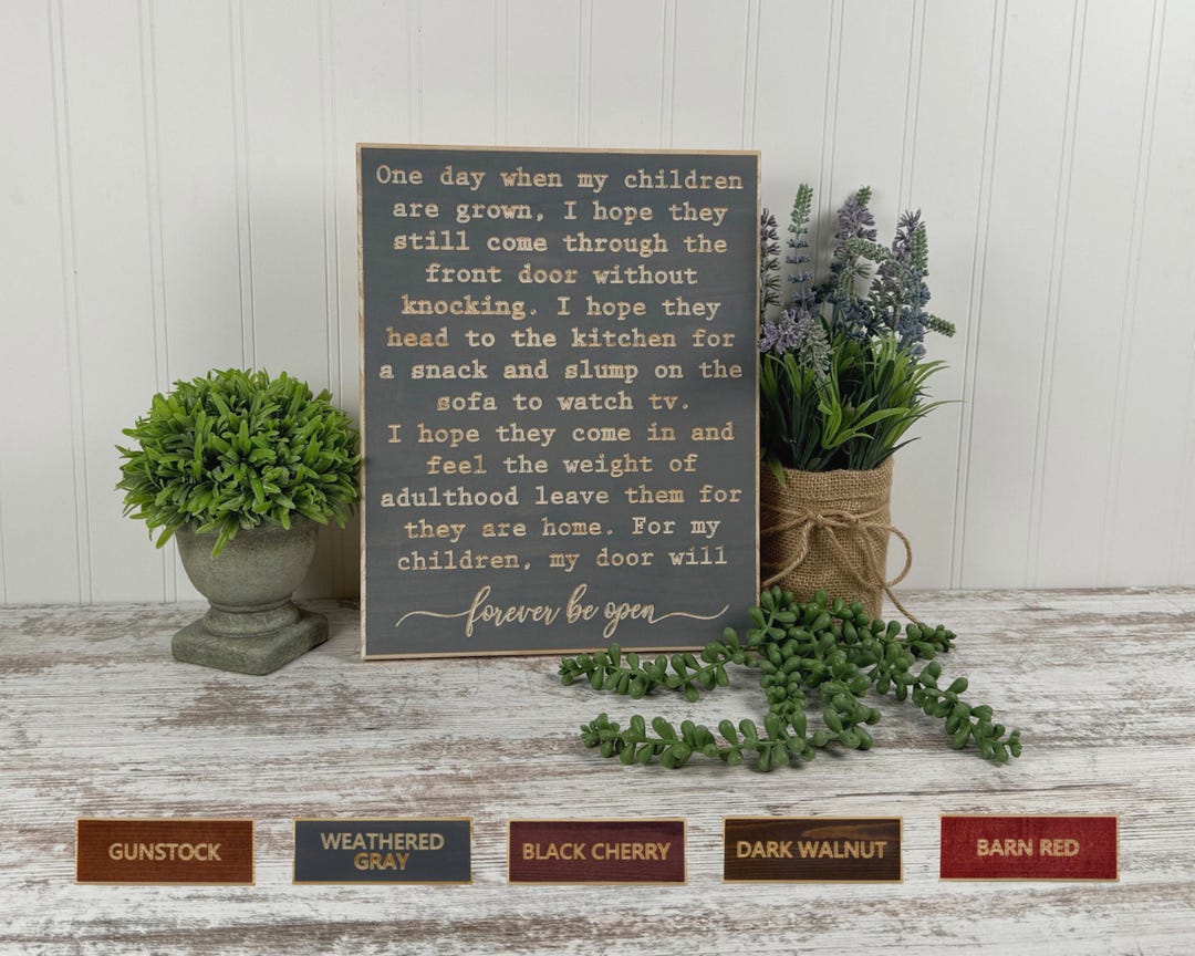 One Day When My Children Are Grown. Handmade Solid Pine Engraved Wood ...