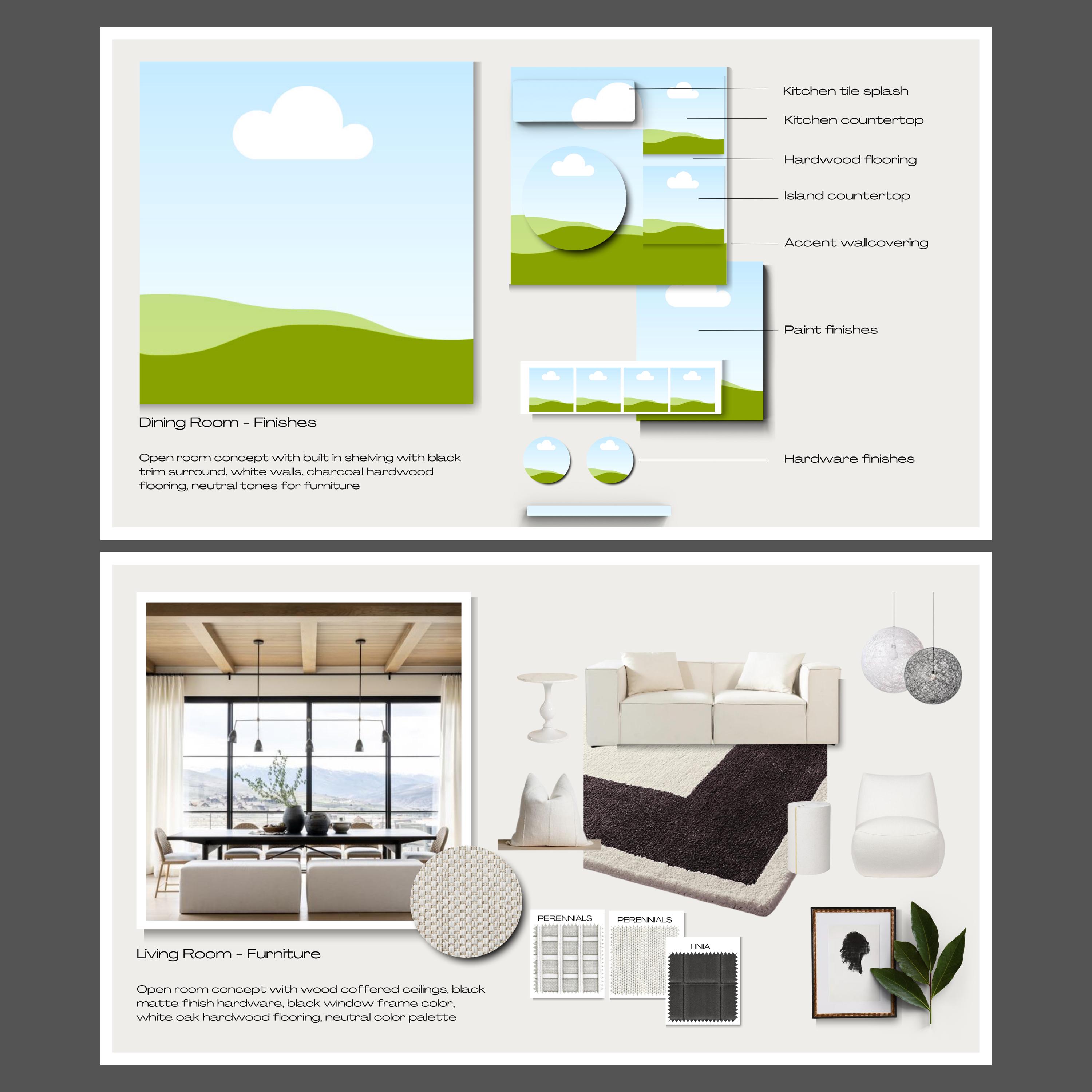 Furniture & Finishes Mood Board Canva Template • Editable FF and E ...