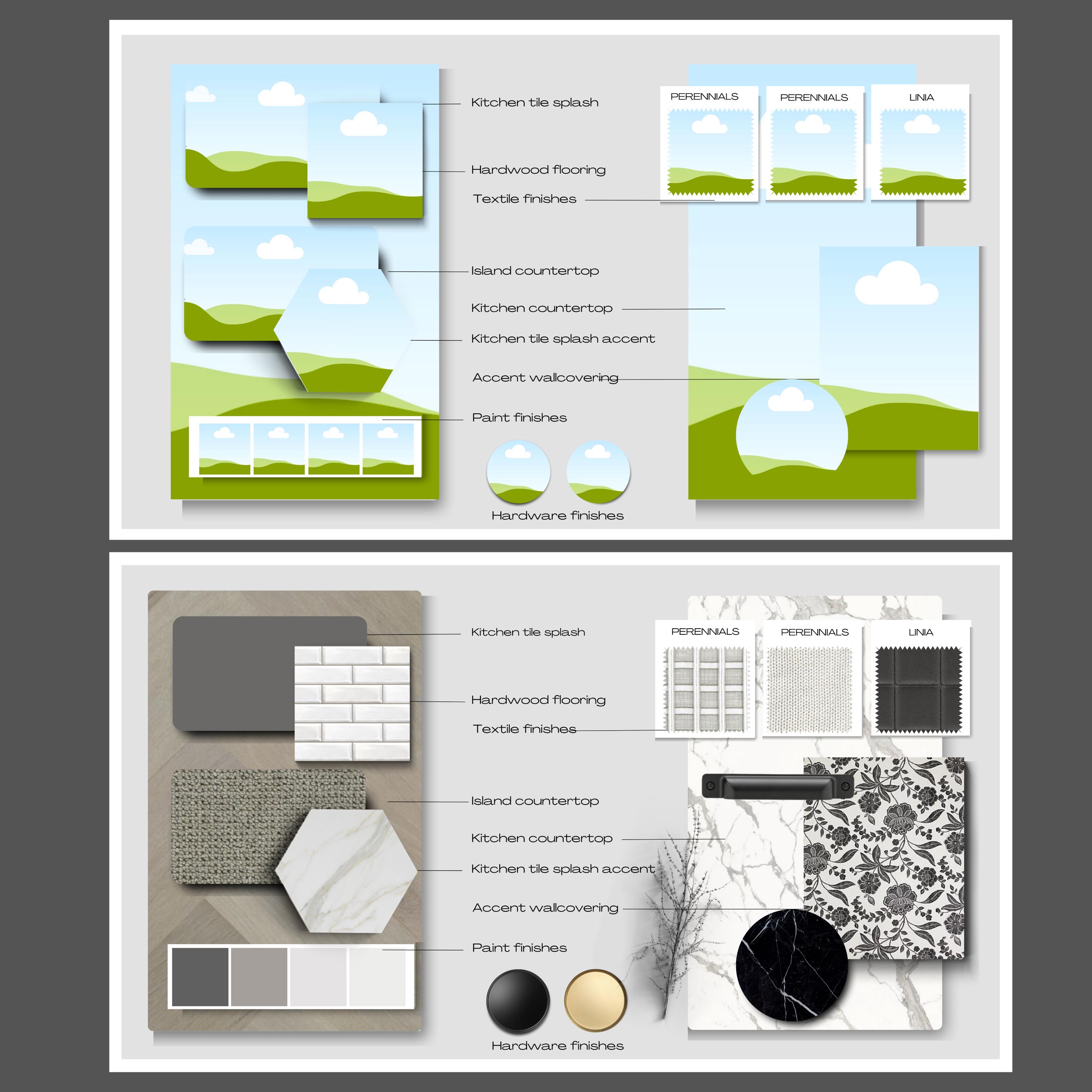 Interior Design Canva Finishes Board Mood Board Template, Edit in Canva ...