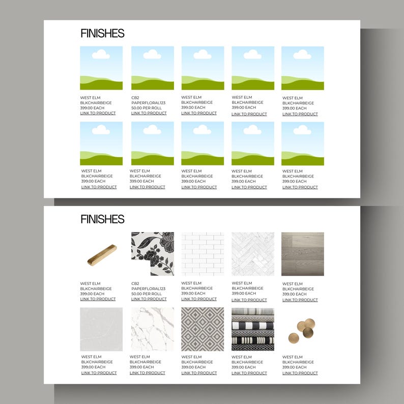 Interior Design FFE Schedule Template, Canva Fully Editable, Furniture ...