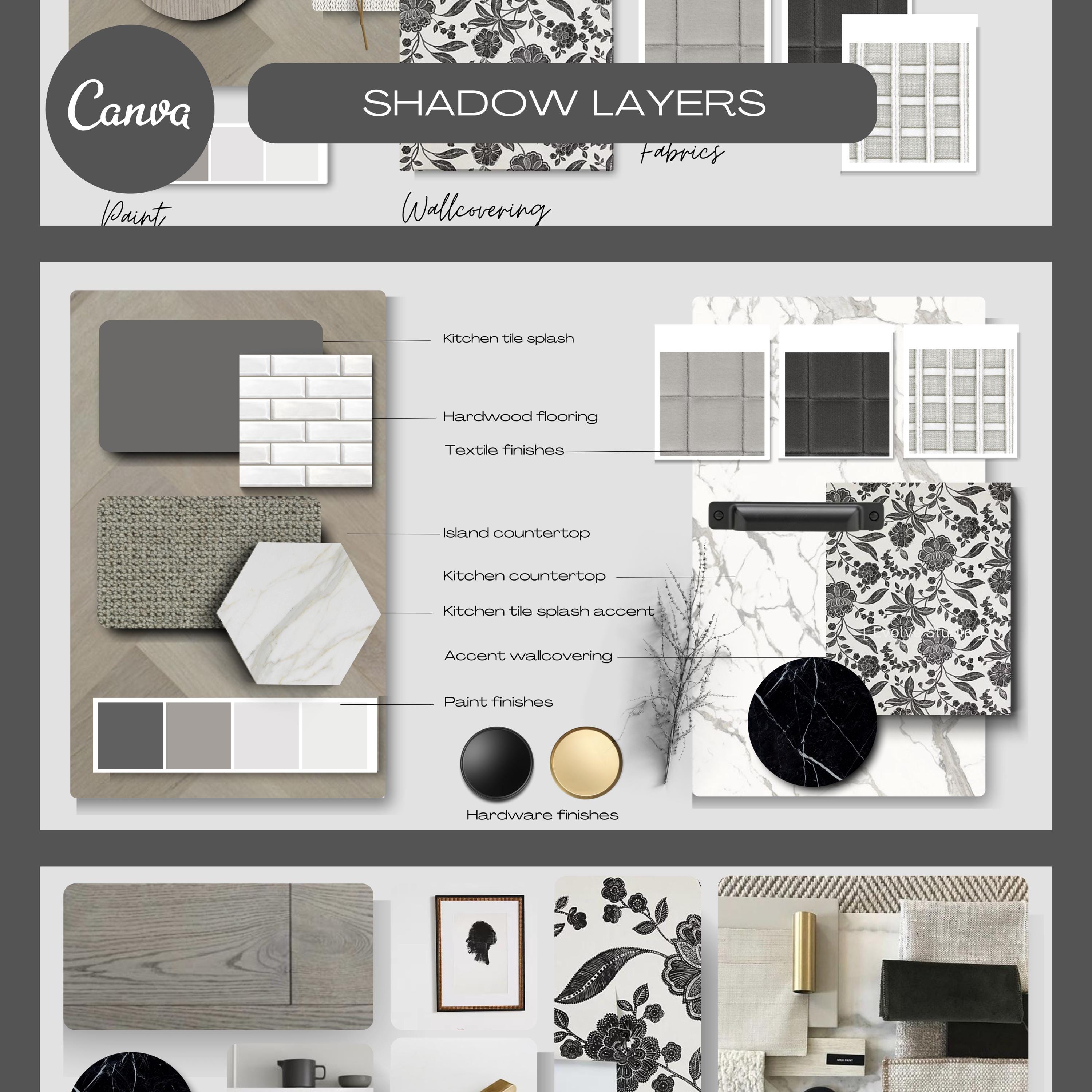 Interior Design Furniture and Finishes Mood Board Template, Edit in ...