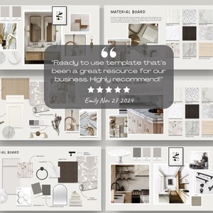 Interior Design Canva Editable Moodboard Template, Bathroom and Kitchen ...